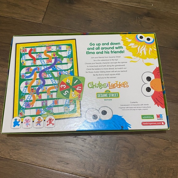 Toys | Chutes And Ladders Sesame Street Edition Elmo Cookie Monster Big ...